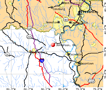 Jefferson, Pennsylvania (PA 15344, 17362) profile: population, maps, real estate, averages ...