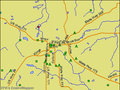 Mansfield Louisiana Map