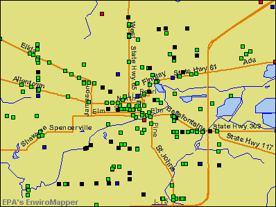 City Street Map Lima Ohio