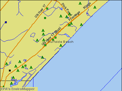 Surfside Beach South Carolina City Map
