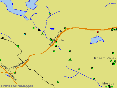 Topographical Map Of Orinda