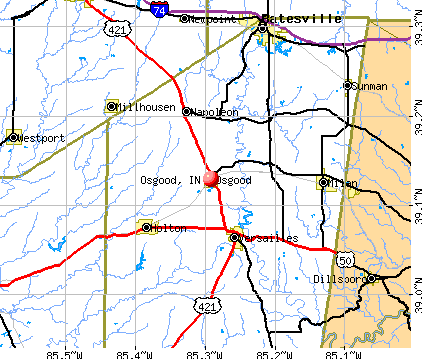 Osgood, Indiana (IN 47037) profile: population, maps, real estate ...