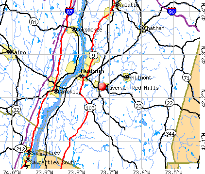 Claverack-Red Mills, New York (NY 12513, 12534) profile: population ...