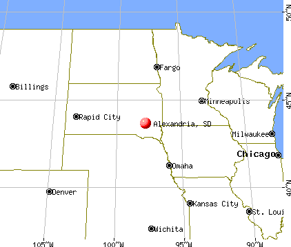 Alexandria South Dakota Map