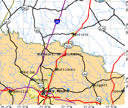 Whitakers, North Carolina (NC 27891) profile: population, maps, real ...