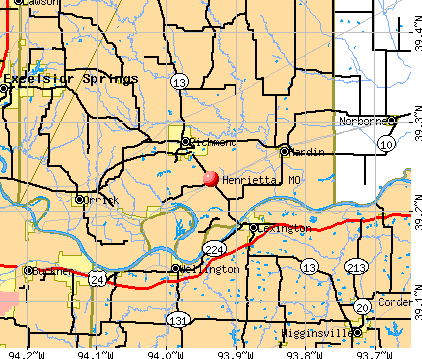 Henrietta, Missouri (MO 64036, 64085) profile: population, maps, real ...