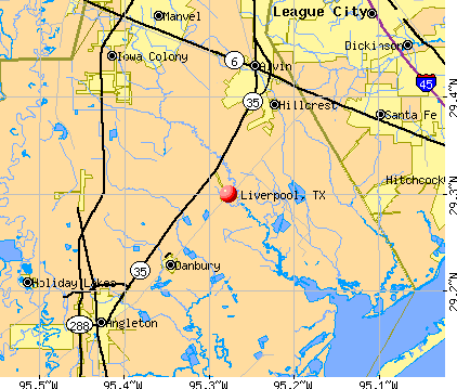 Liverpool, Texas (TX 77577) profile: population, maps, real estate ...