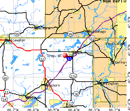 Troy, Wisconsin (WI 53583, 54016) profile: population, maps, real ...