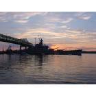 Fall River, MA : The Battle ship at sunset July 4th 2006 photo, picture ...