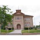 Elsinore, UT : Rock Fireplace behind Elisnore School photo, picture ...