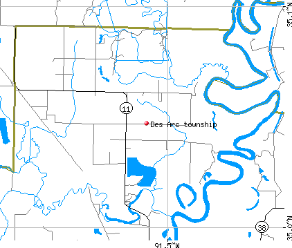 Des Arc township, Prairie County, Arkansas (AR) Detailed Profile